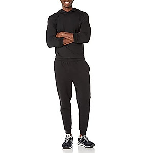 Amazon Essentials Men's Joggers Sweatpants, Fleece, Black, Small, Comfortable Fit