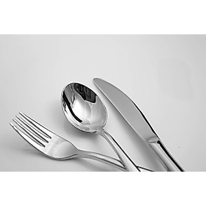VANRA 3-Piece Children Flatware Set 18/10 Stainless Steel Child Set Tableware Set Silver Cutlery Set Silverware Dinner Utensils for Kids (Chrome Finished) (Fork Spoon Knife)