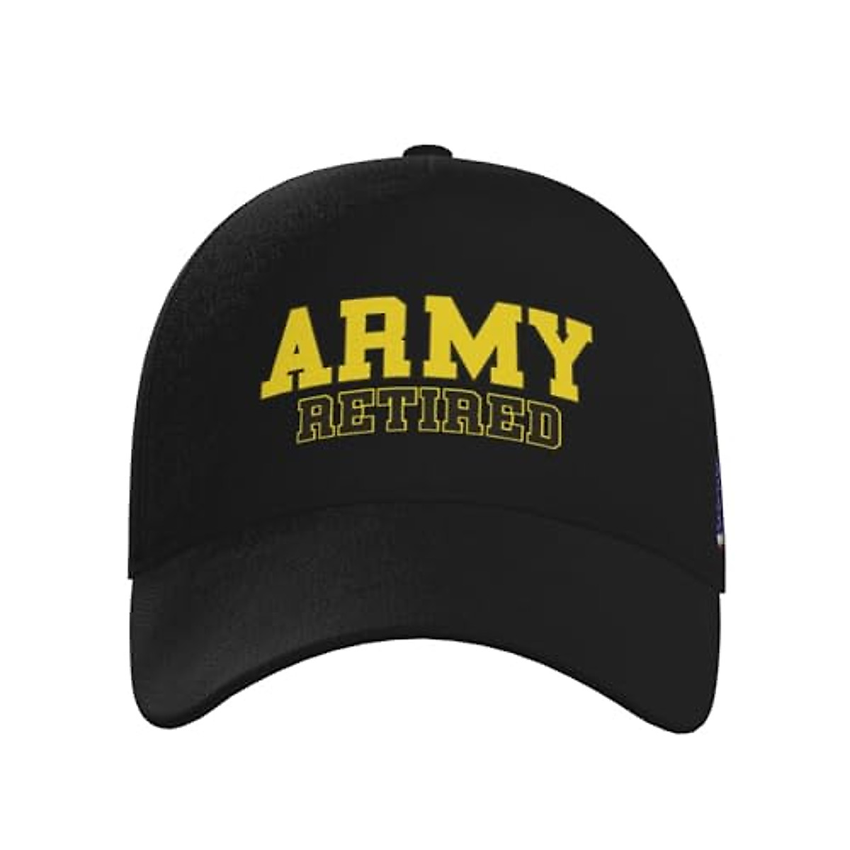 Tavos Army Retired Trucker Hat for Men - Baseball Snapback Cap American Flag
