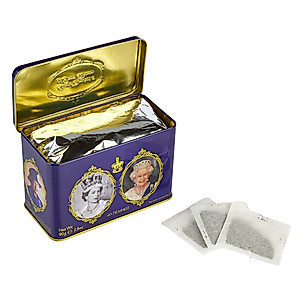 Queen Elizabeth II Tea Tin with 40 English Breakfast Teabags