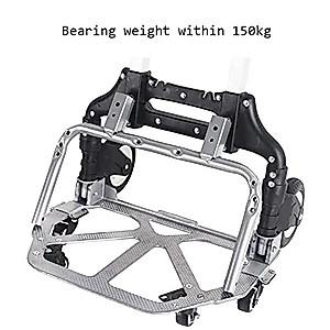 NEOCHY Trolleys,Shopping Cart Folding Grocery Shopping Cart with 2 Wheels Aluminum Alloy Luggage Cart Utility Cart Trolley for Shopping Luggage Tools Grocery Cart/Blue