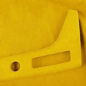 Toworldit Alcantara + ABS Material Central Control Gear Box Panel Side Trim Cover Compatible with Audi A4L 2017-2021 (Yellow)