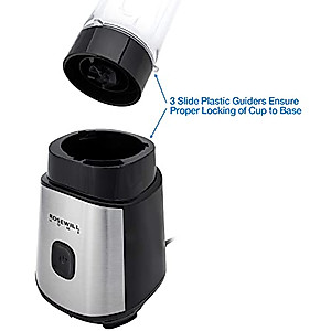 Rosewill RHBL-18002, 2 x 20 oz, Personal Blender with 2 Sport Bottles | Portable Blender for Smoothies and Shakes