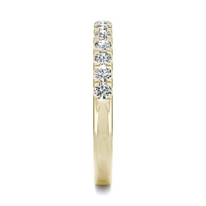 14K Yellow Gold Forever One 1.8mm Round Moissanite Wedding Band-size 8.75 0.29cttw DEW by Charles & Colvard