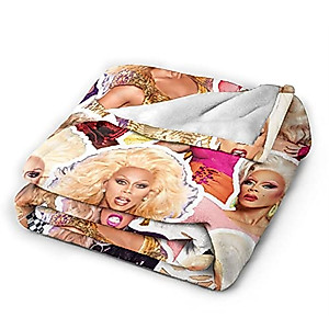 Blanket RuPaul Drag Race Soft and Comfortable Warm Fleece Blanket for Sofa,Office Bed car Camp Couch Cozy Plush Throw Blankets Beach Blankets