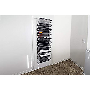 Supermoon RMD-10LN-WH 10 Tier Closet Space Saving Vertical Over the Door Organizer for Shoes, Pantry/Kitchen Necessities, and Bathroom Essentials