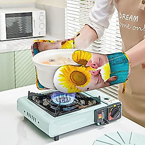 Funny Pig Oven Mitts and Pot Holders,Oven Gloves Potholders Hot Pads for Kitchen 2pcs,Washable Pot Holder,Heat Resistant Hot Pad Kitchen Decor Accessories for BBQ Cooking and Baking