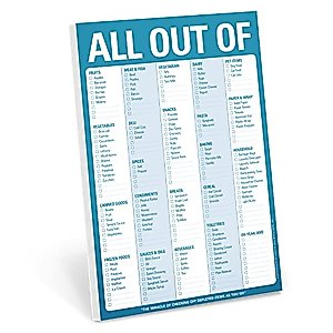 Knock Knock All Out Of Grocery List Note Pad, 6 x 9-inches (Blue)