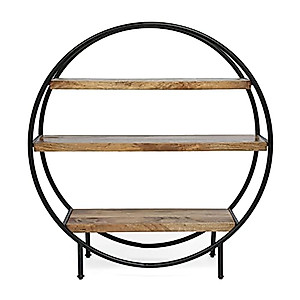 Christopher Knight 3 tier Home Shelf, Natural + Black