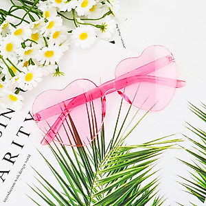 Pink Heart Sunglasses, Heart Glasses, Heart Shaped Sunglasses, Pink Sunglasses for Women, Sunglasses Bulk, Sunglasses Womens, Sunglasses Womens Trendy, Pink Glasses Bachelorette Party Favors Halloween