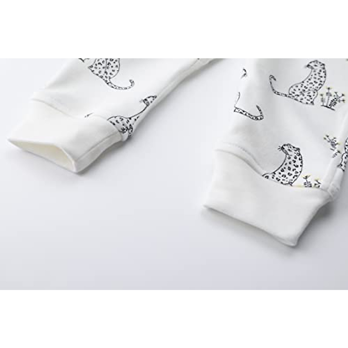 Owlivia Organic Cotton Baby Boy Girl Zip Up Sleep N Play, Footless, Long Sleeve(12-18 Months, Leopard)