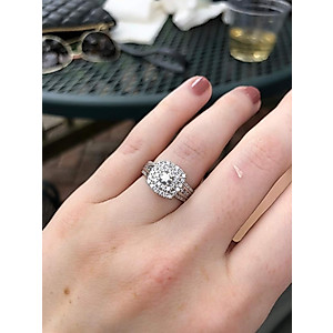 Molioaki 1 Carat (ctw) moissanite engagement rings for women 10K gold moissanite rings personalized rings -YY