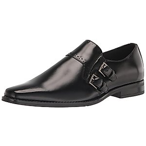 Stacy Adams Men's Kilgore Double Monk Strap Loafer, Black, 14