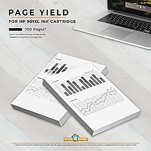 Houseoftoners Remanufactured Ink Cartridge Replacement for HP 901XL CC654AN (1 Black)