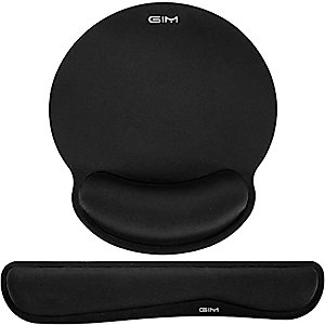Ergonomic Keyboard Wrist Rest and Mouse Pad with Wrist Support, GIM Memory Foam Mouse Cushion Anti-Slip Computer Wrist Rest Pad for Comfortable Typing Wrist Pain Relief (Keyboard Wrist Rest)