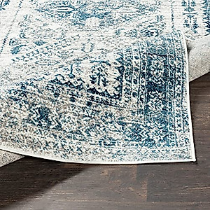 Artistic Weavers Desta Vintage Oriental Area Rug,6'7" x 9',Blue/White