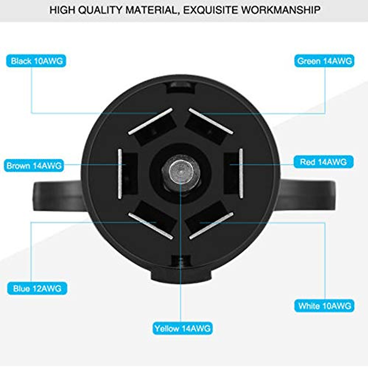 NEWSUN® 8.2ft RV-Ready 7-Way Plug Cord Wiring Harness, Brake & Light Control, Blade 7-Pin Trailer with Wire Cable, Ultimate Trailer Light Connector for All RVs