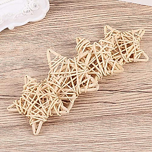 STOBOK 4pcs Small Animal Activity Toy Star Rattan Rabbit Chew Ball Woven Grass Play Ball Toy for Cat Hamster Gerbils Chinchilla Birds Guinea Pig