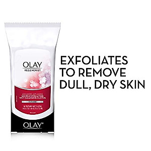 Olay Regenerist Micro-Exfoliating Wet Cleansing Cloths, 30 Count (Pack of 3)
