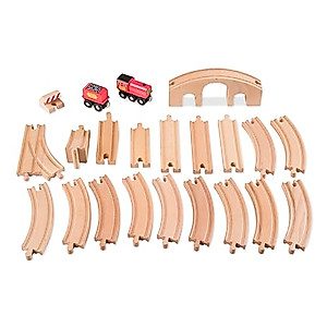 Melissa & Doug Classic Wooden Figure Eight Train Set (22 pcs)