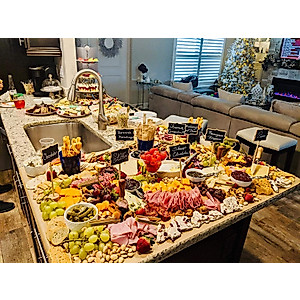 20PCS Wood Mini Chalkboard Sign with Easel Stand ,Food Labels for Party Buffet ,Blackboard for Message Board Signs,Weddings Place Cards, Birthday Parties,Table Numbers,Plants,Special Event Decorations