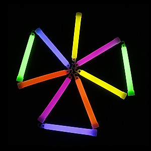 novelinks 50 Pcs 6'' Premium Glow Sticks Bulk - Ultra Bright Large Glow Necklaces Bulk Light up Necklaces Bulk Glow in The Dark Necklaces, Emergency Glow Sticks, Long-lasting Lighting Waterproof