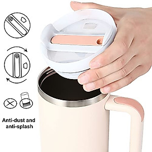 JOZELNK 40oz Tumbler with Handle Insulated Mug wtih Straw and Lid Stainless Steel Vacuum Double Wall Drinking Cup