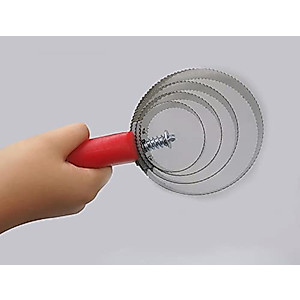 Chyugui Horse Brush Scraper Reversible Curry Comb,Livestock Shedding Comb for Cattle Cow,Stainless Steel Shed Comb Shedding Blade for Dogs,4 Rings + 6 Rings 2 Pieces Set