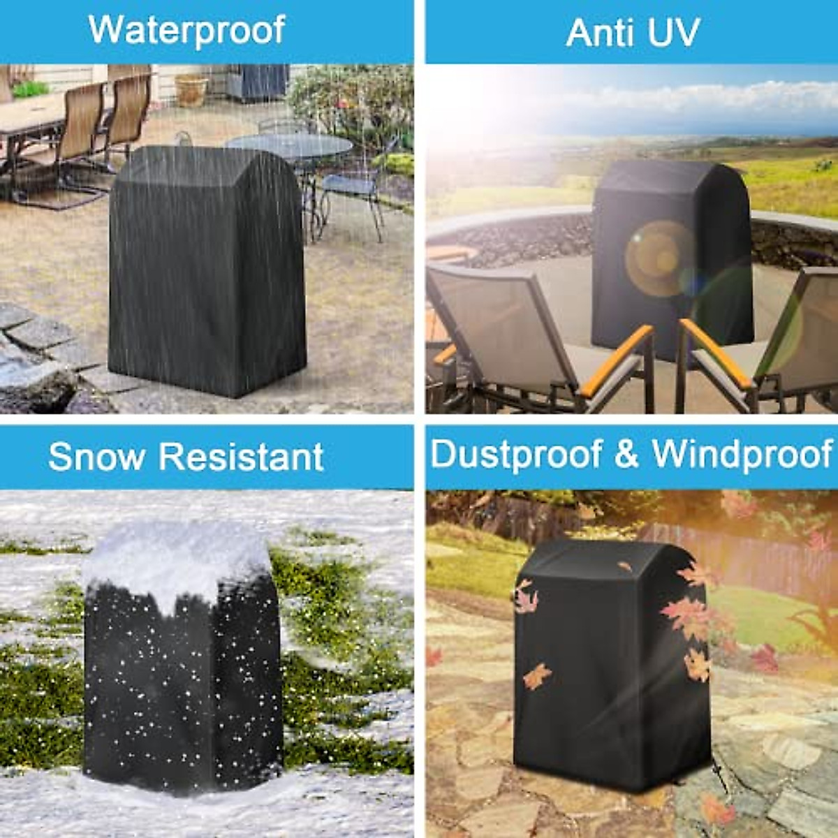 Samhe Grill Cover, 32-Inch Waterproof UV Resistant Heavy Duty BBQ Gas Grill Cover for Nexgrill Brinkmann Weber Char-Broil and More