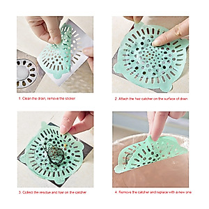 20PCS Drain Hair Catcher, Disposable Hair Stopper for Bathtub Drain Clear The Clog with Ease Shower Drain Hair Catcher Sticker Mesh Hair Drain Cover