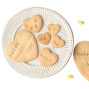 KALAIEN Alphabet Number Cookie Biscuit Letter Stamp for Cookie Decorations Embosser Cutter Fondant DIY Tool-Small