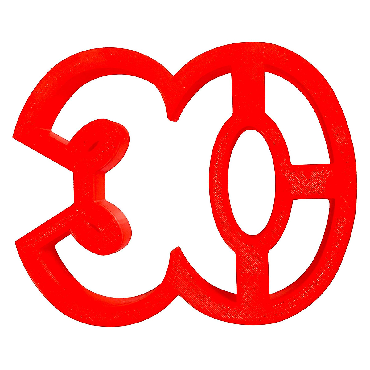 Number 30 Cookie Cutter 3.75 in – Made in the USA – Foose Cookie Cutters Plastic – Cookie Mold