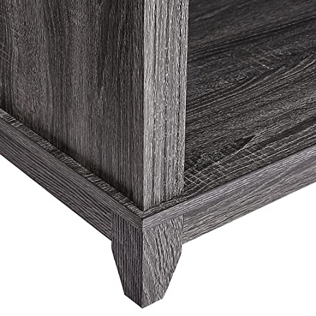 ROCKPOINT 58inch TV Stand Media Console for TV’s up to 65 Inches, Home Living Room Storage Console, Entertainment Center with 4 Open Storage Shelves, Modern TV Console Table (Charcoal)