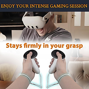 SOULWIT Professional Replacement Wrist Straps (2 Pcs) for Oculus Quest3, Durable & Adjustable Controller Hand Straps for Meta Quest 3S, Easy DIY Installation - White