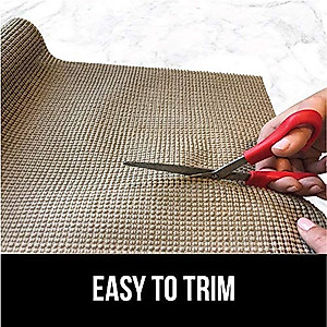 Gorilla Grip Drawer Liner and Under Sink Mat, Drawer Liner Size 12x20 in Beige, and Under Sink Mat Size 24x30 in Charcoal, 2 Item Bundle