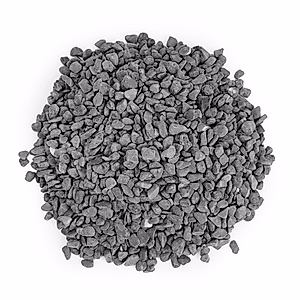 Mr. Fireglass Natural Decorative Gray Bean Pebbles 1/5" Crushed Gravel Stone for Decorating Garden, Succulent Plants and Walkway (2-lb Bag)