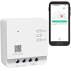 YoLink Garage Door Controller - Remote Control Existing Garage Door Opener, 1/4 Mile World's Longest Range Garage Door Operator Controller, YoLink Hub Required