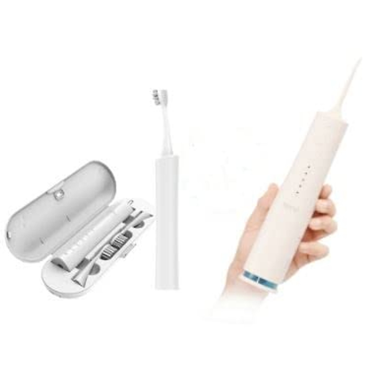e-THealth Oral Care Kit Professional Cordless Oral e-Flosser 360 ml Large Detachable Water Tank and e-TBrush 920 Sonic Electric Tooth Brush with 15 Different Modes