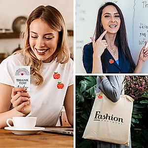 Unittype 30 Set Teacher Pins Teacher Appreciation Gift Bulk Teacher Lapel Pin Staff Appreciation Gifts Bulk Thank You Card(Apple)