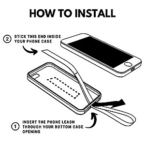 Phone Loops: Wrist Lanyard for Phone - Phone Wrist Strap - Phone Leash - Phone Lanyard for Preventing Accidental Drops and Slips - Ergonomic and Easy Install Phone Strap for Your Wrist