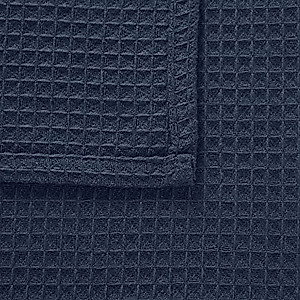 Encasa Dish Towels Cotton 12x12 in Highly Absorbent and Quick-Drying, Use Once and Wash Cleaning, Ultra-Soft Multipurpose Kitchen Dish Cloths | Pack of 12 | Navy