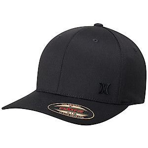 Hurley Men's Baseball Cap - Iron Corp Fitted Hat, Size L/XL, Black