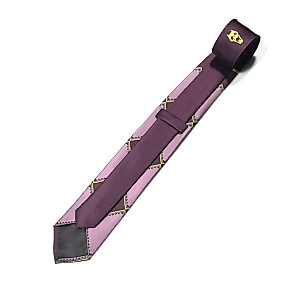 Gamusi Yoshikage Skull Neck Tie Necktie Adventure Tie Cosplay Costume Props (Purple)