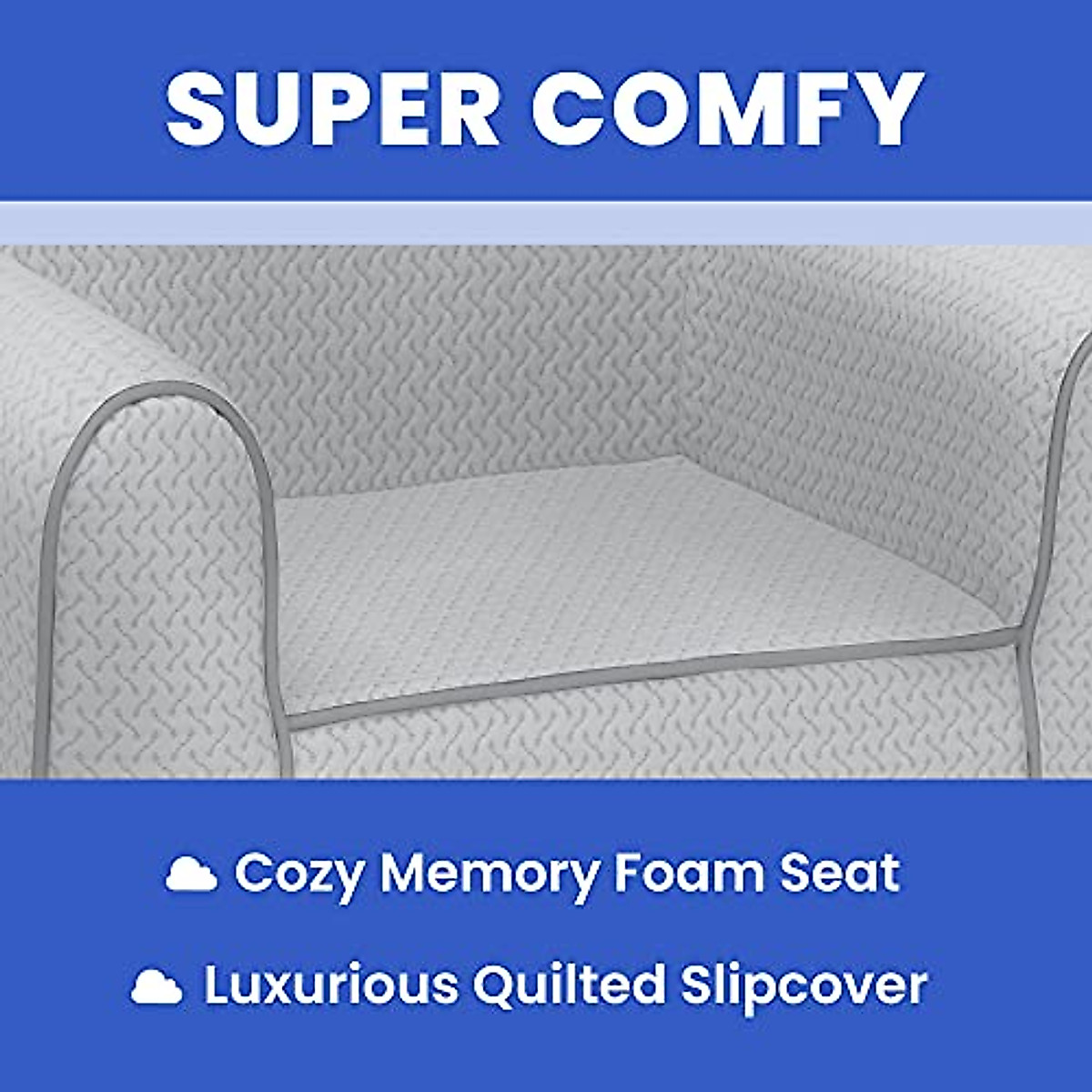 iComfort Memory Foam Chair for Kids for Ages 18 Months and Up, Grey
