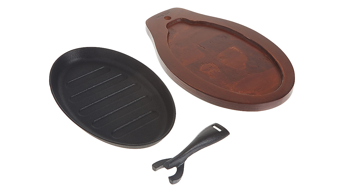 Winco ISP-3 Cast Iron Steak Platter - Durable & Stylish