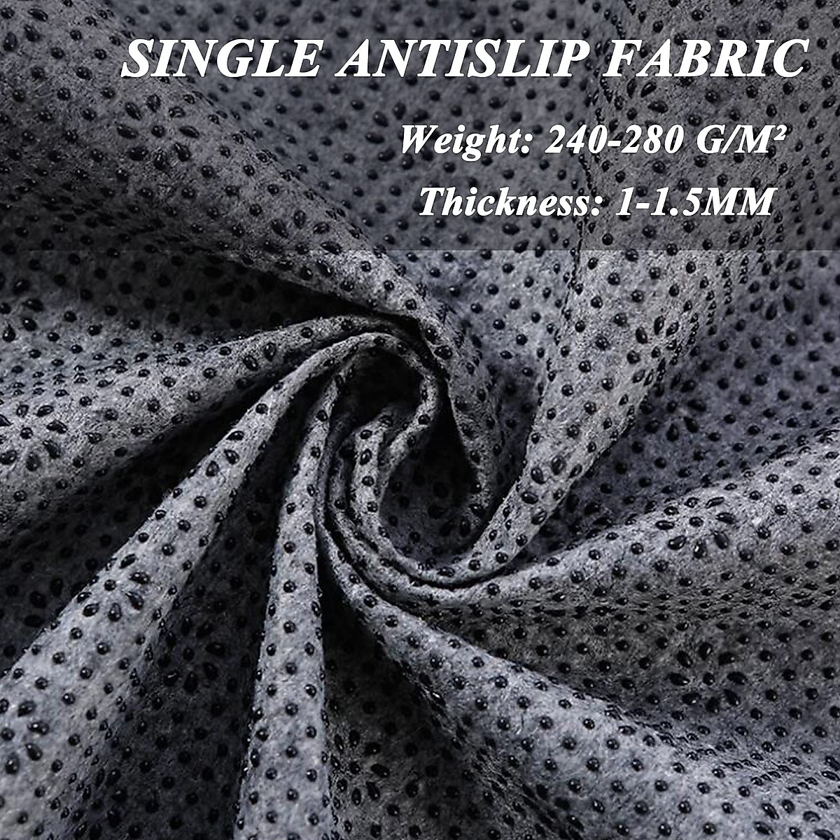 Antislip Vinyl Primary Tufting Cloth Backing Fabric Non Slip Pad with Plum Blossom Pattern for Carpets Rug Tufting Gun Cushion Punch Needle (70 x 39 Inch) (Black)