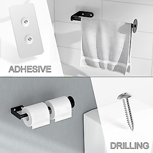 SUEH DESIGN Paper Towel Holder, Under Cabinet Paper Towel Holder Self Adhesive or Drilling Paper Towel Rack Wall Mounted Paper Towel Holder for Kitchen Bathroom