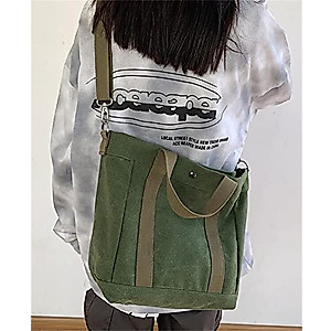 Unisex Shoulder Bag Canvas Hobo Bag for Women Men Retro Crossbody Bag Satchel Purse Tote Handbag Large Casual