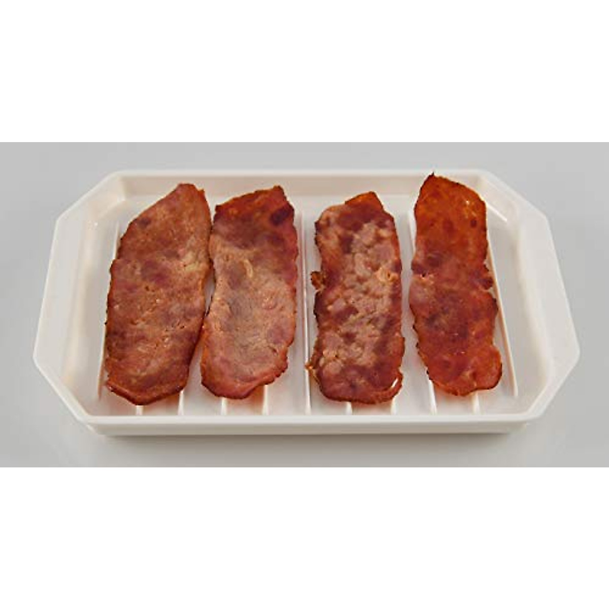 HOME-X Microwaveable Bacon Tray, Bacon Serving Dish