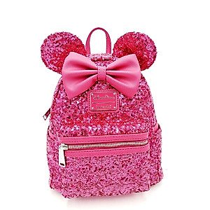 Disney Parks Exclusive - LoungefIy Mini Backpack - Pink Orchid Magenta Sequined